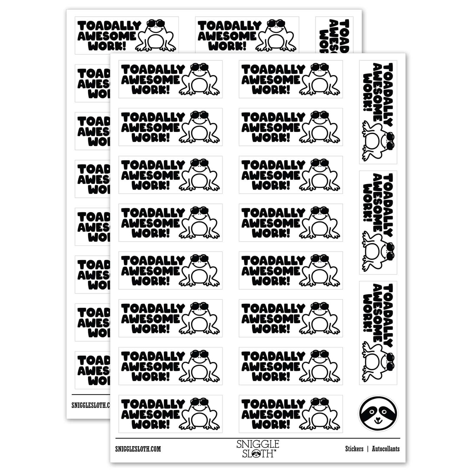 Toadally Totally Awesome Work Teacher Student School Sticker Set ...