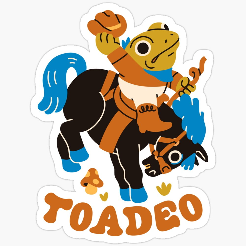 Toadeo The Toad Rodeo Sticker Phone Decal Water Bottle Stickers Car ...
