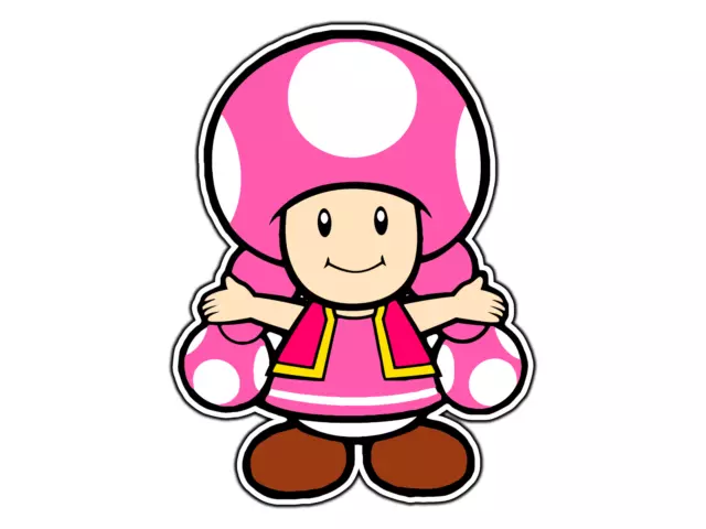 Toadette 2D Waterproof Sticker Phone Decal Water Bottle Stickers Car ...