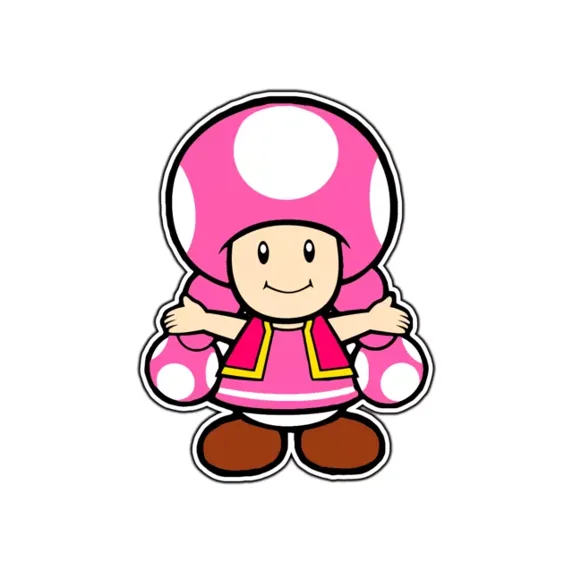 Toadette 2D Waterproof Sticker Phone Decal Water Bottle Stickers Car ...