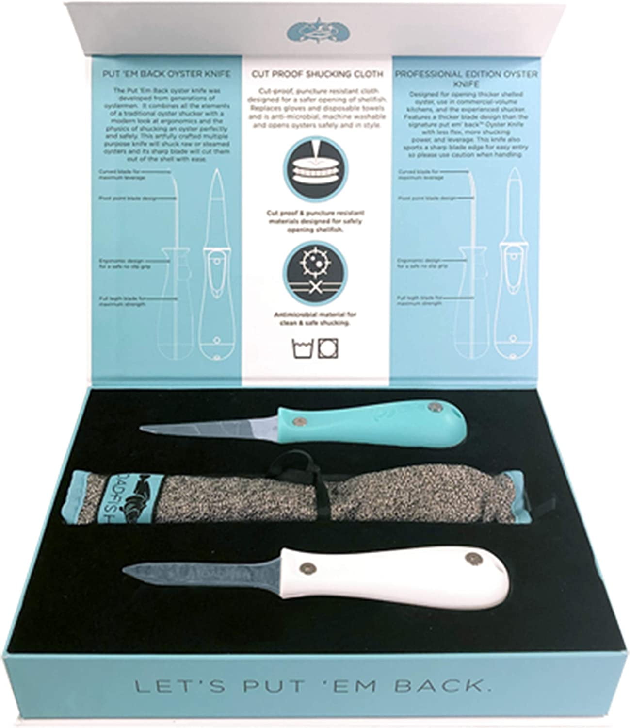 Toadfish Oyster Shucker's Bundle, Oyster Knife Shucker Set - Oyster ...