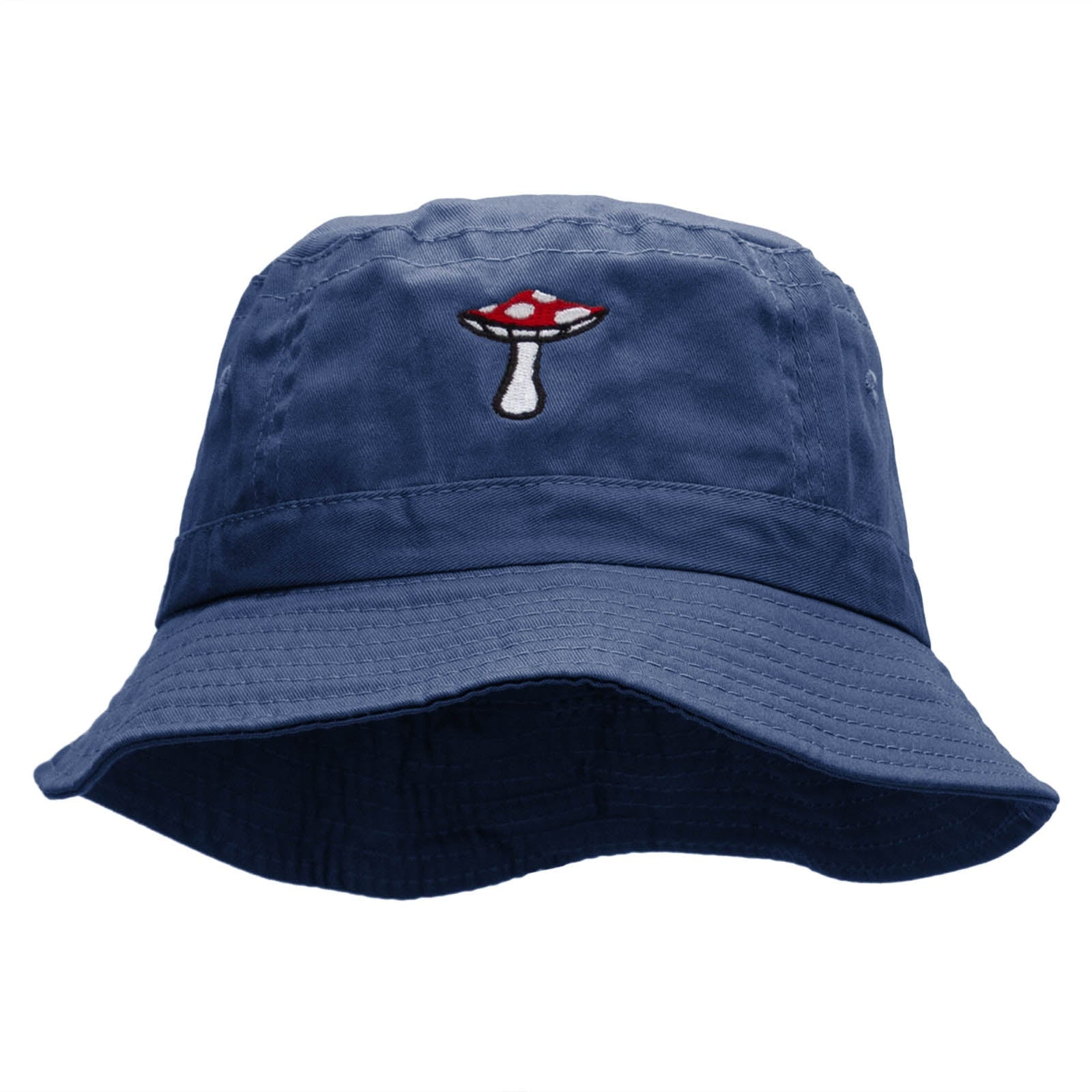 Toadstool Mushroom Embroidered Bucket Hat - Periwinkle OSFM - Walmart.com