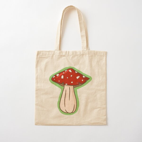 Toadstool, Mushroom, Fairy, Cute, Cottagecore, Kawaii Canvas Tote Bag, Family Gift For Mother ...