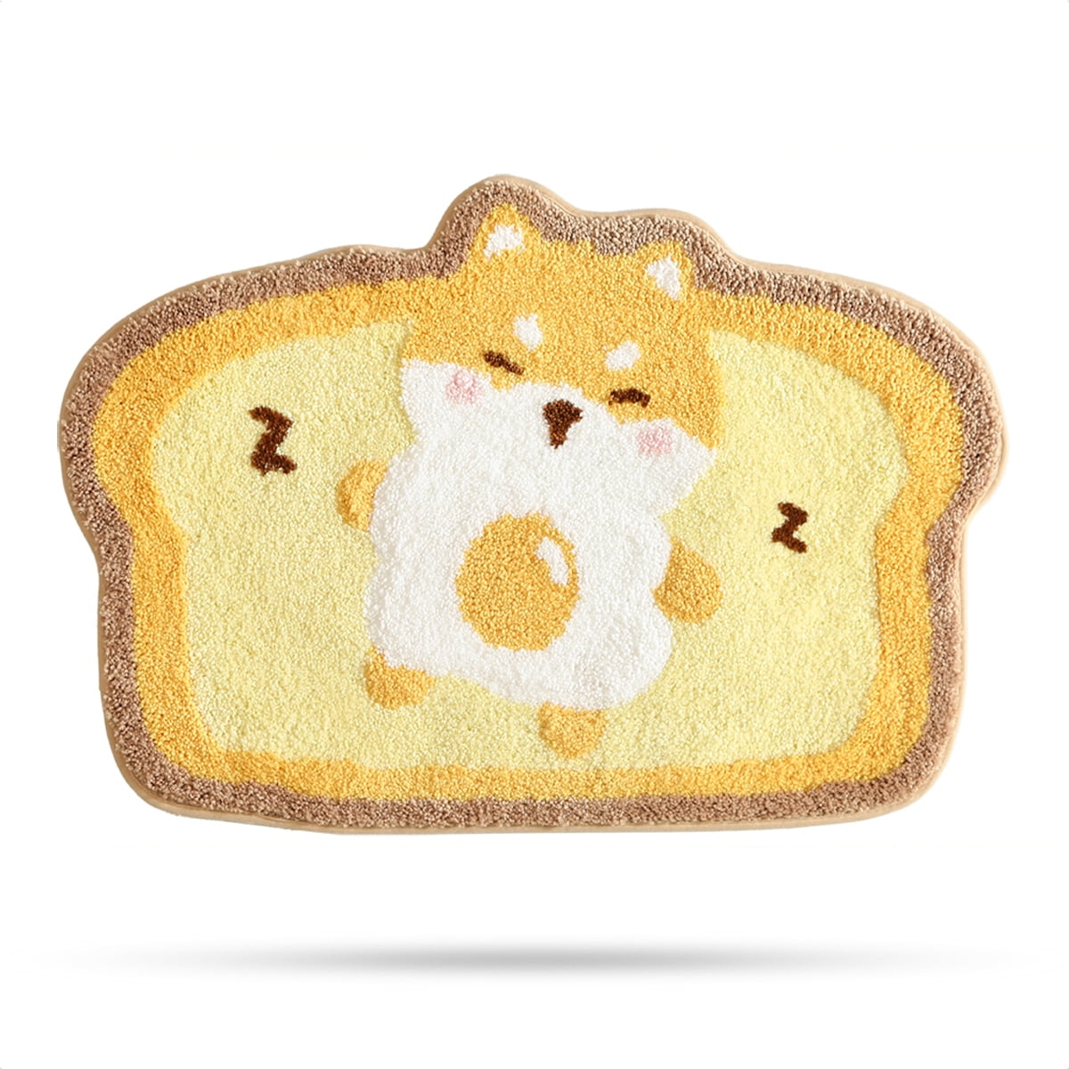 Toast Bathroom Rug, Plush Microfiber Non Slip Bath Mat Water Absorbent ...