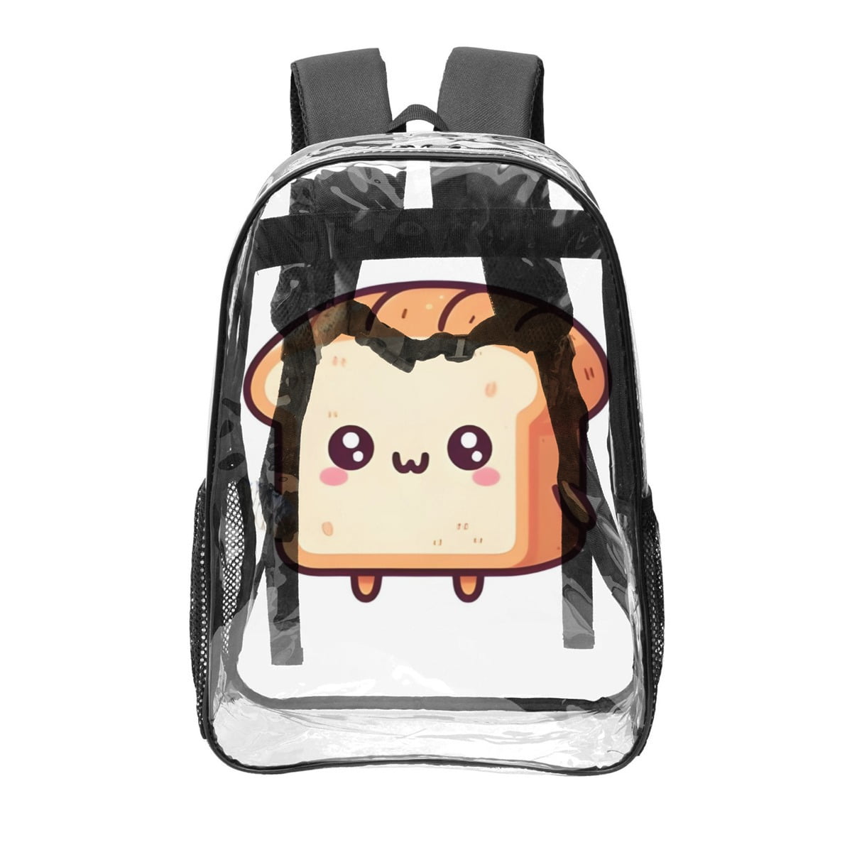 Toast Bread Pattern Transparent Backpack Lightweight And fashionable ...