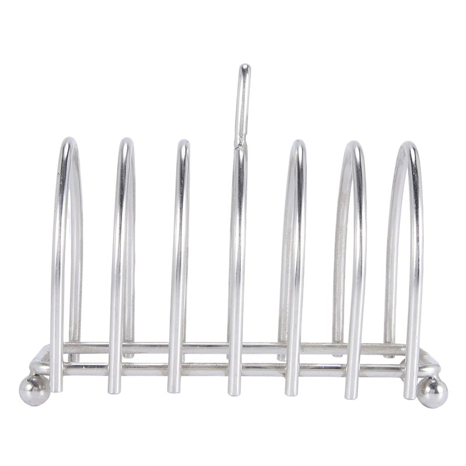 Toast Bread Rack Holder 6 Slice Stainless Steel with Ball Feet and Loop ...