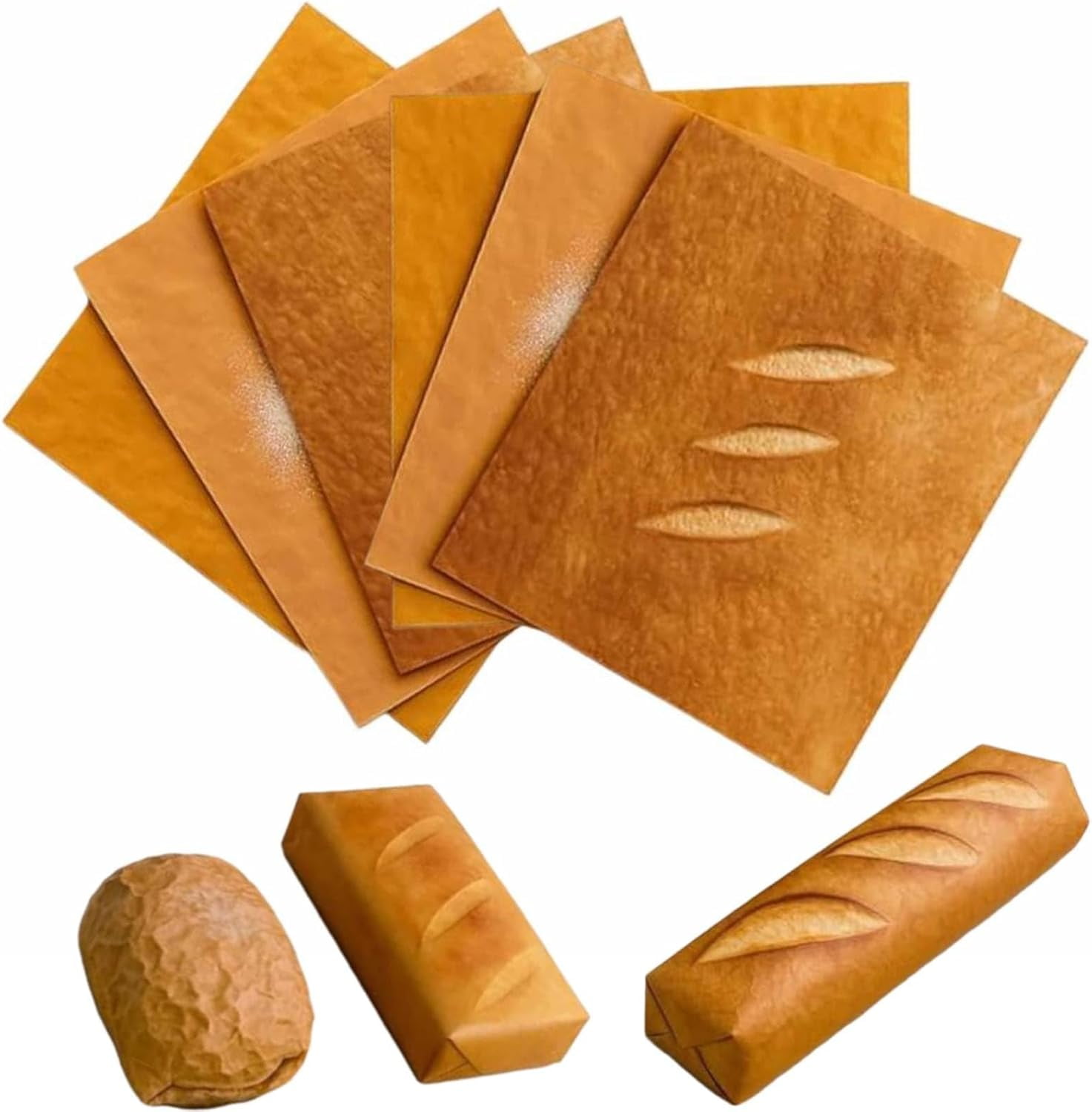 Toast Bread Themed Wrapping Paper, Kitchen Gift Wrap Set, Bread Shape ...