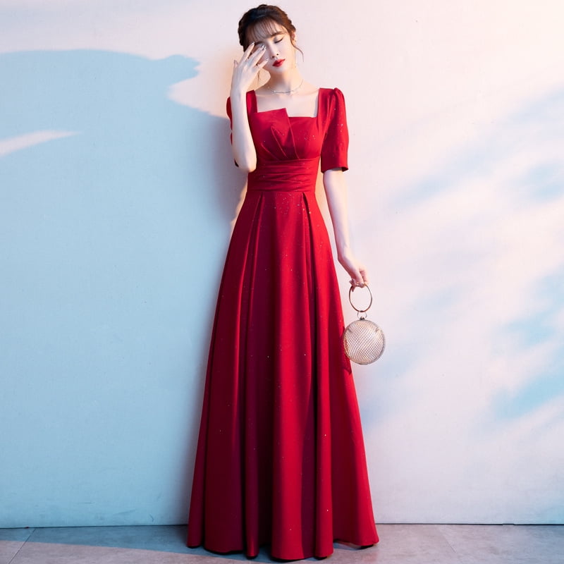 Toast Dress Bride Spring Wine Red Wedding Petite High-End Dress ...