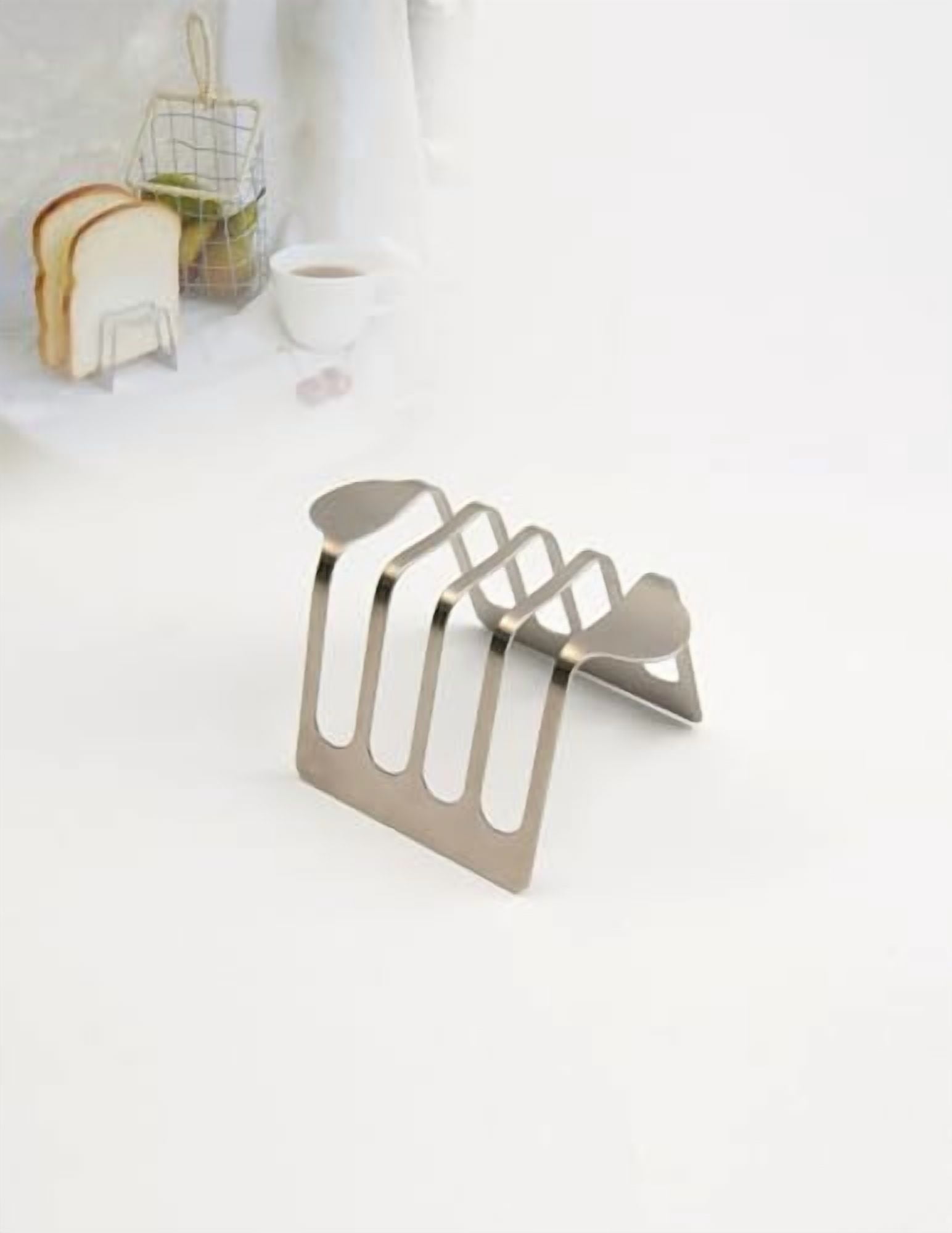 Toast Rack, Stainless Steel Toast Rack English Style, Easy to Tidy, 4 ...