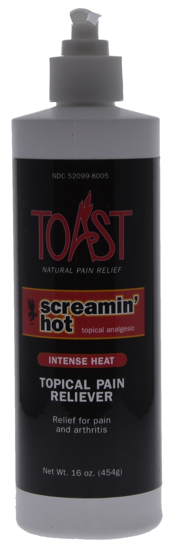 Toast Screamin' Hot Topical Analgesic Pump Bottle - 16oz HSA/FSA ...