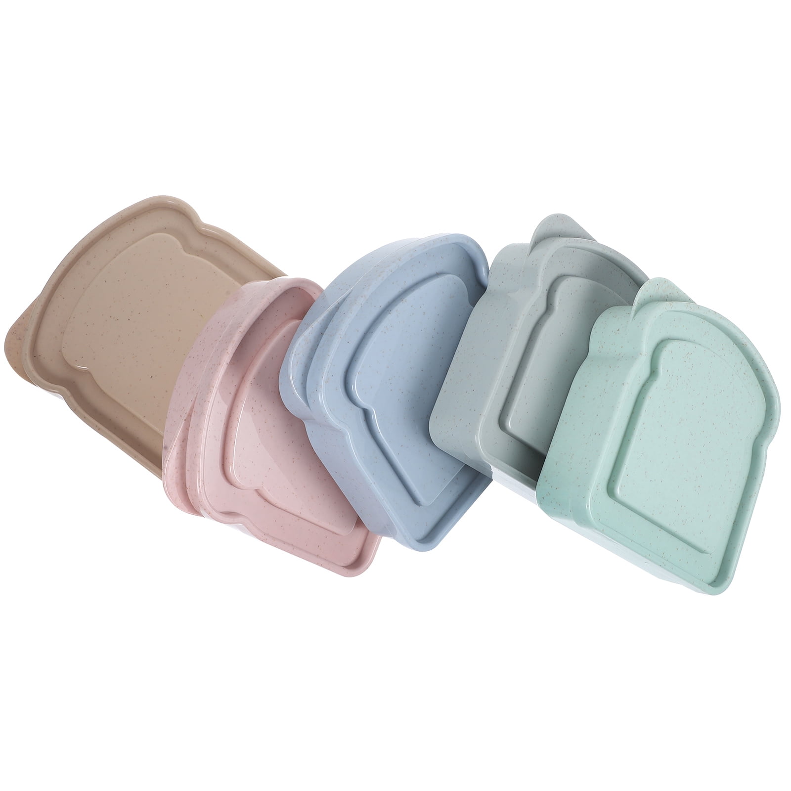 FENGGUIQU Wheat Straw Rectangular Sandwich Box for Outdoor Picnic Lunch ...