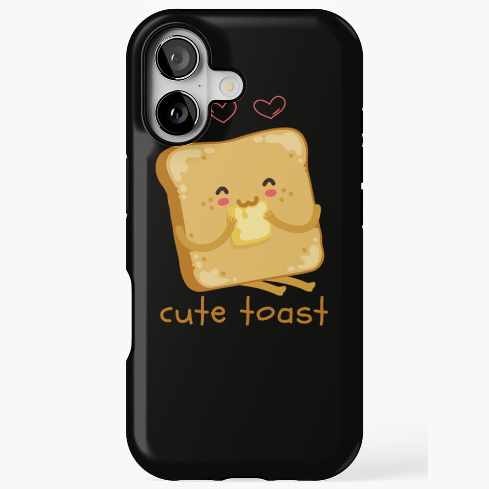 Toast Slice Cute Cartoon Minimalist Artwork iPhone 17 through 11 Pro ...