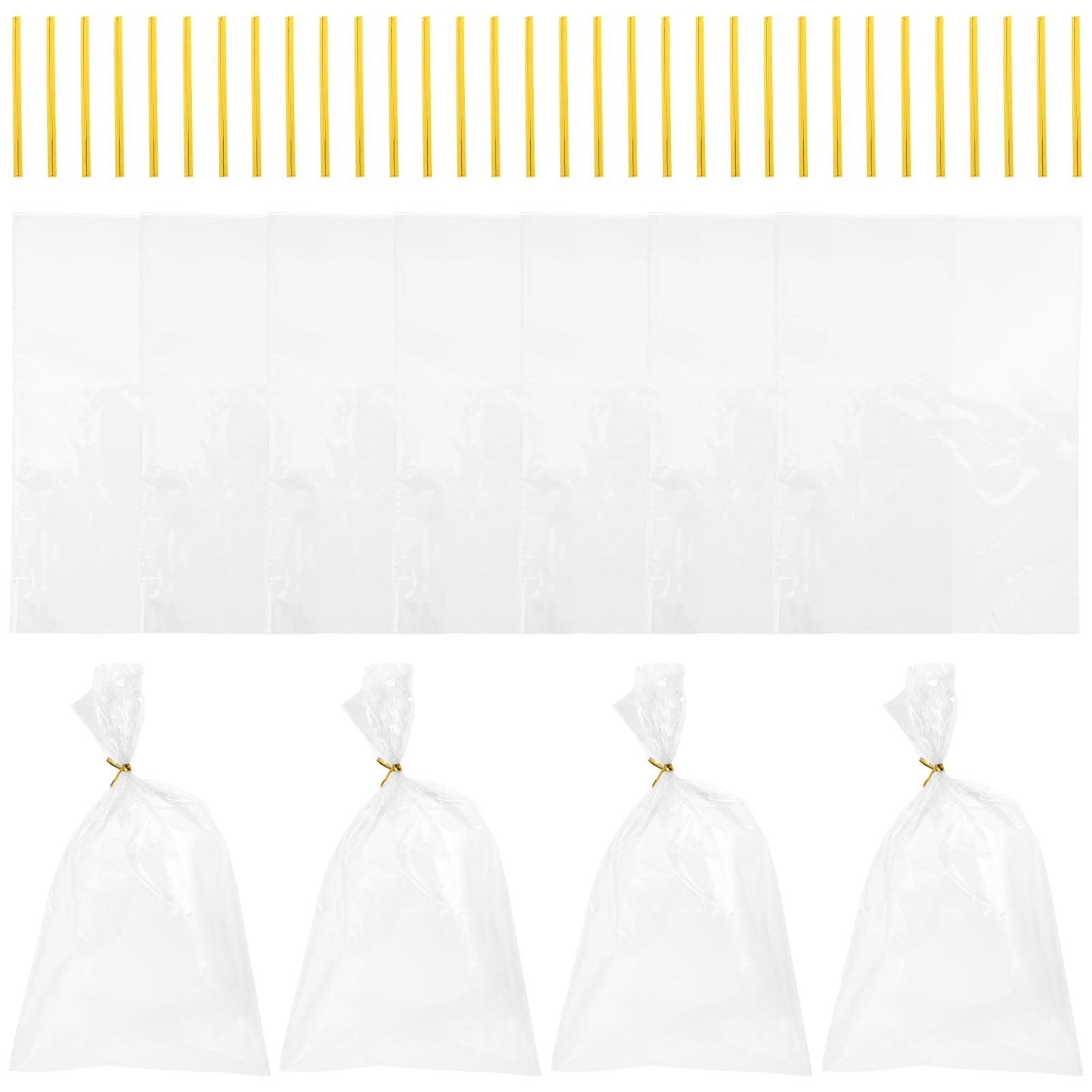 Toast Wrapping Bags Self Sealing Treat 100 Pcs Biscuit Packaging Food ...