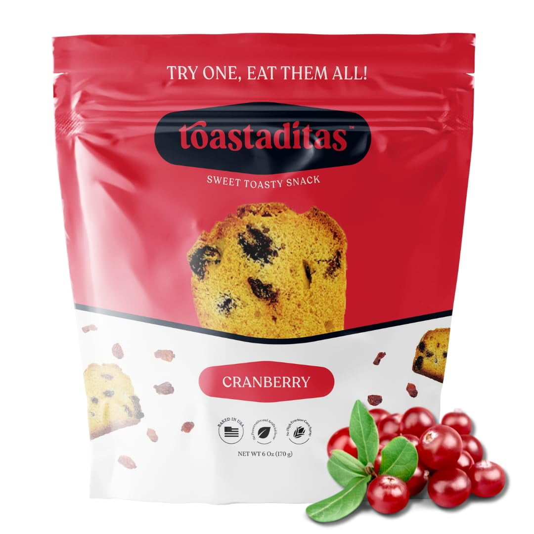Toastaditas Cranberry Toasted Cookies, Natural HYZ01 Ingredients, No ...