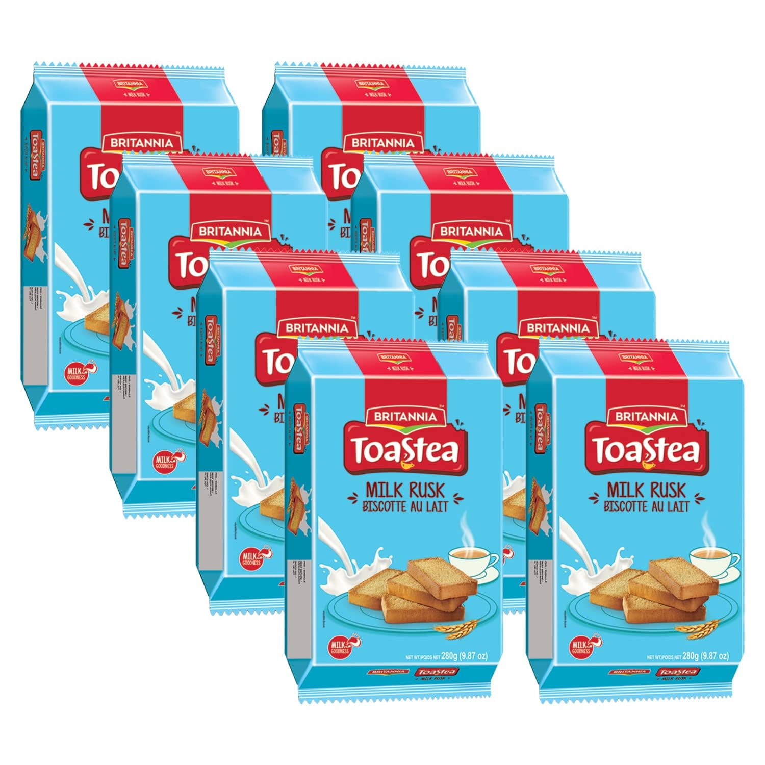 Toastea Milk Rusk 9.87oz (280g) - Biscotte Lait - Crispy, Crunchy Tea ...