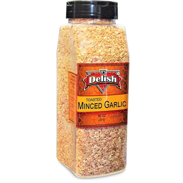 Its Delish 16 Oz Toasted Minced Garlic, Premium Dry Roasted Chopped ...