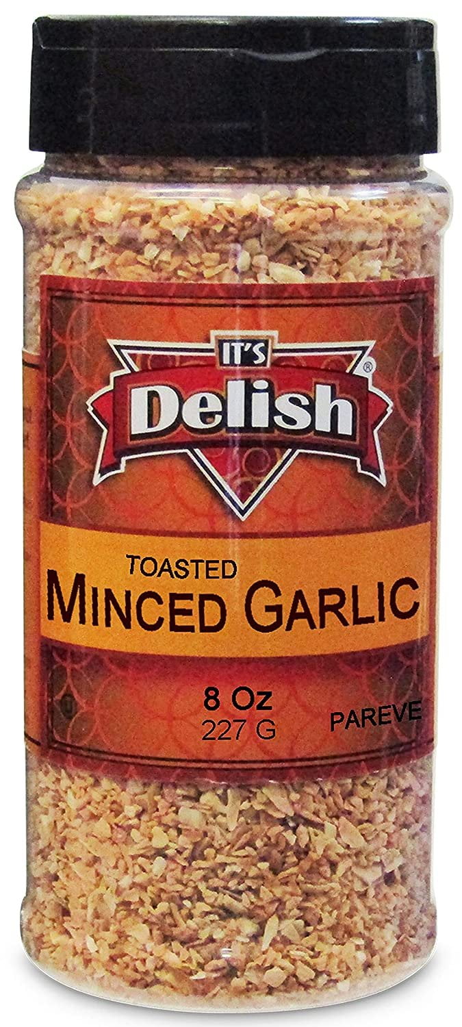 It's Delish, Toasted Minced Garlic, 8 Oz Jar, Dry Roasted Garlic Chunks ...