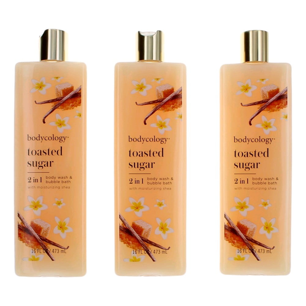 Toasted Sugar By Bodycology 3 Pack 16 Oz 2 In 1 Body Wash And Bubble