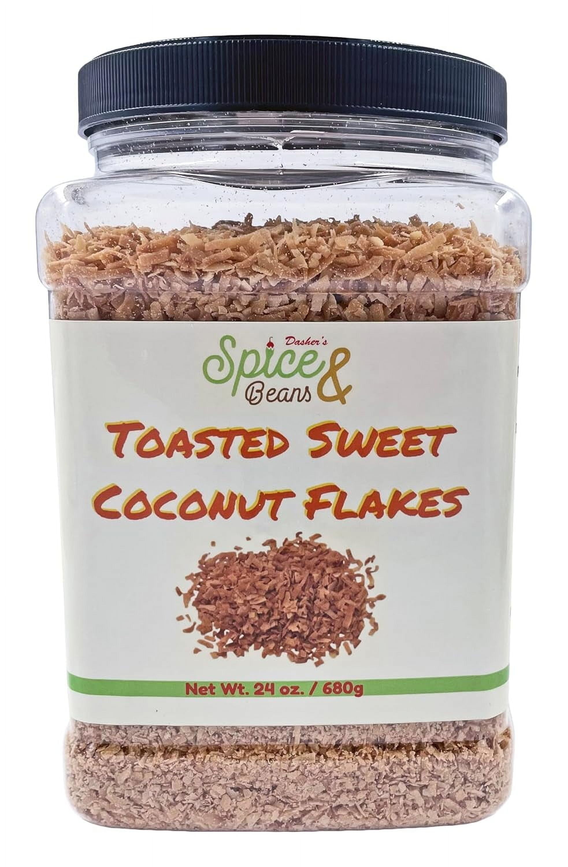 Toasted Sweet Coconut Flakes | 24 oz. Container | by Dasher's Spice ...