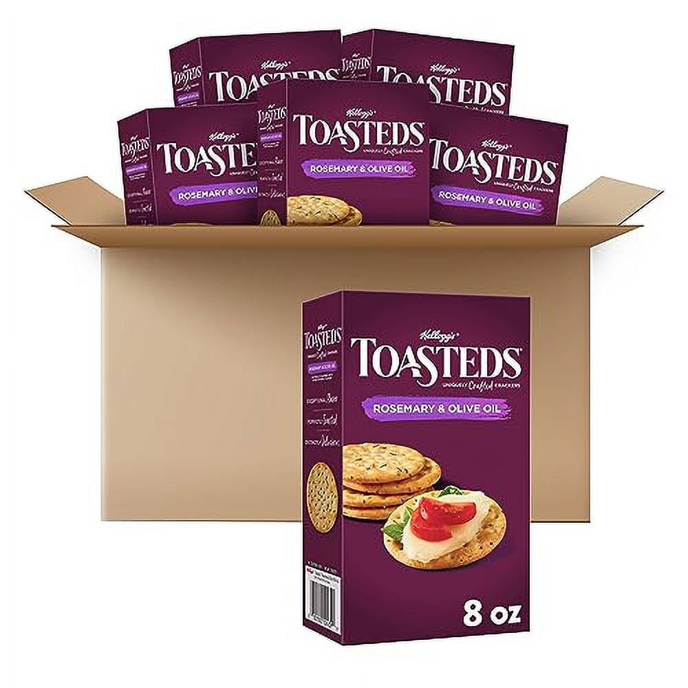 Toasteds Crackers, Party Snacks, Rosemary & Olive Oil, 3lb (6 Boxes ...