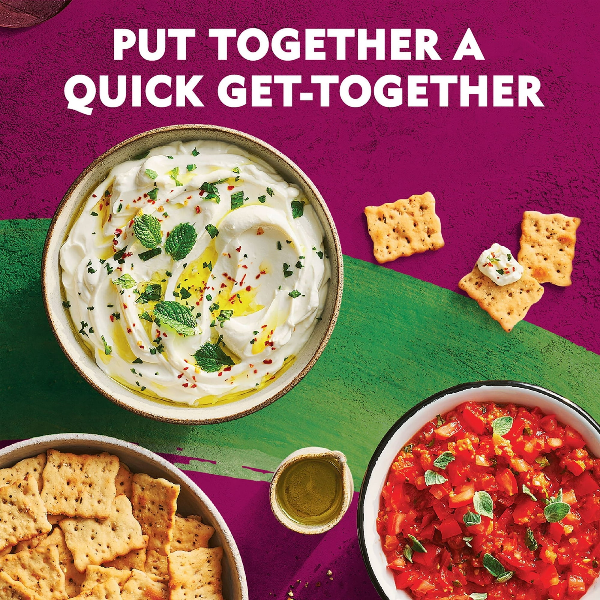 Toasteds Flatbreads Italian Herb Crackers, Party Snacks, 8.7 oz (Pack ...