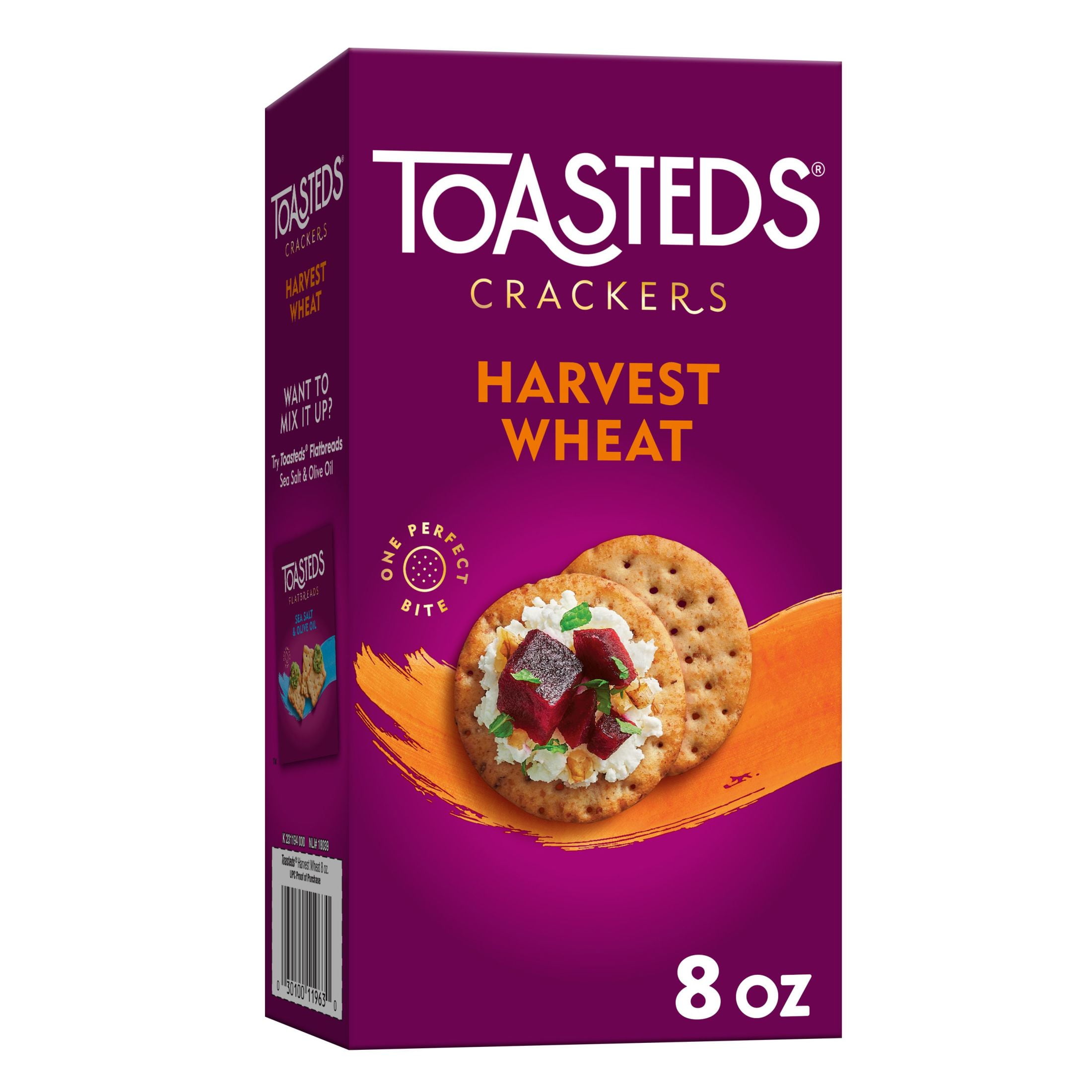 Toasteds Harvest Wheat Crackers, Party Snacks, 8 oz - Walmart.com