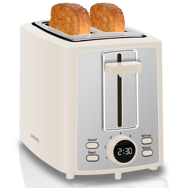 Toaster 2 Slice,LCD Display,7 Shade Settings,1.4" Extra Wide Slots ...