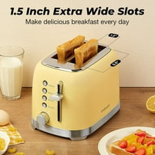 ANFILANK 4-Slice Retro Stainless Steel Toaster with Extra Wide Slots ...