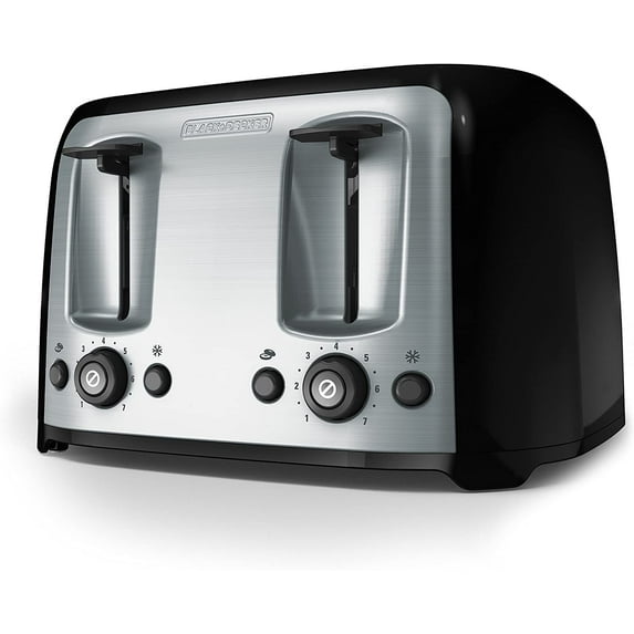 Toaster 2 Slice Retro Stainless Steel with 1.5” Extra Wide Slots Bagel ...