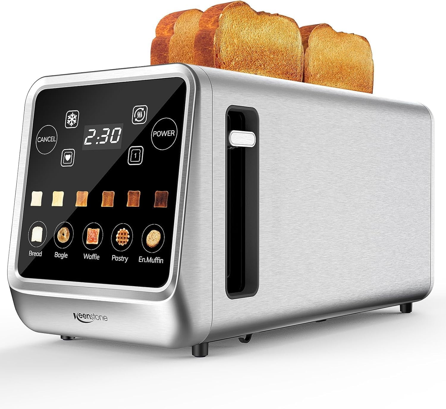 Toaster 4 Slice, Digital Smart Toaster with TouchScreen, Memory ...