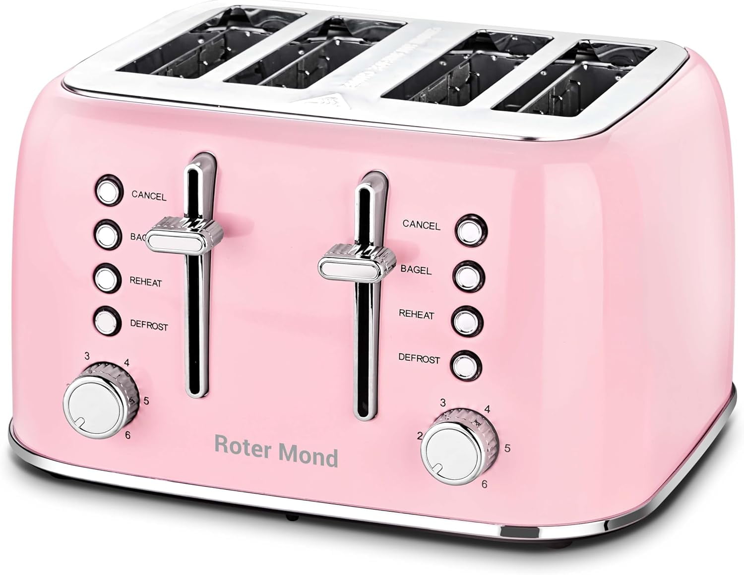 Toaster 4 Slice Retro Stainless Steel with Extra Wide Slots Bal ...
