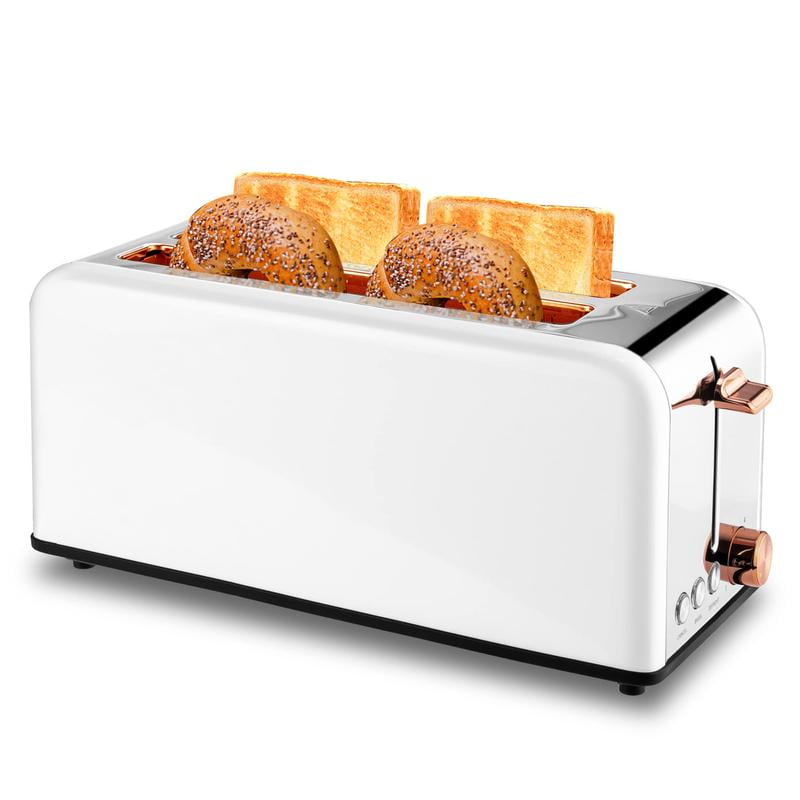 Toaster 4 Slice with Wide Slots, 2 Long Slot Toaster for Bagels ...
