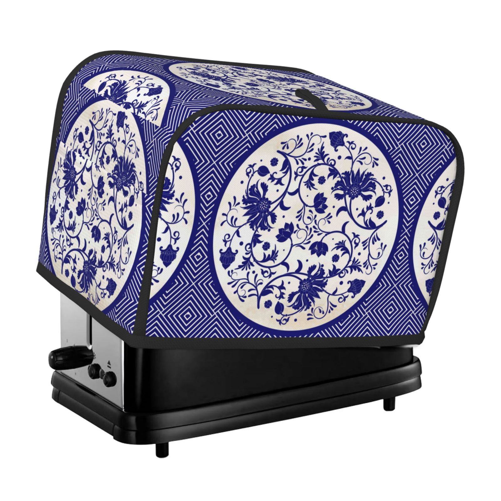 Toaster Cover 2 Slice, Blue And White Porcelain Cute 2 slice Toaster ...