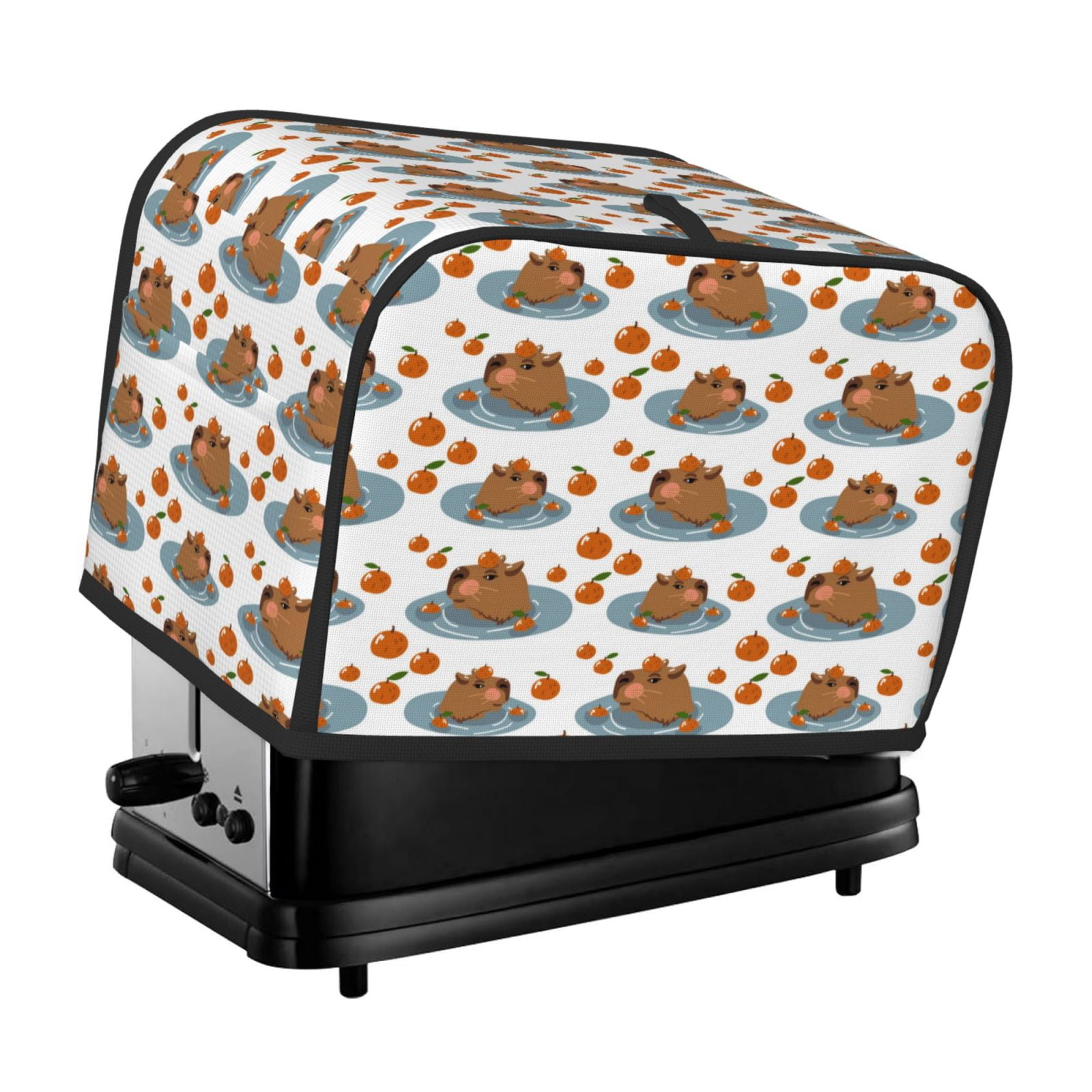 Toaster Cover 2 Slice - Cute Capybaras Orange Kitchen Bread Machine ...