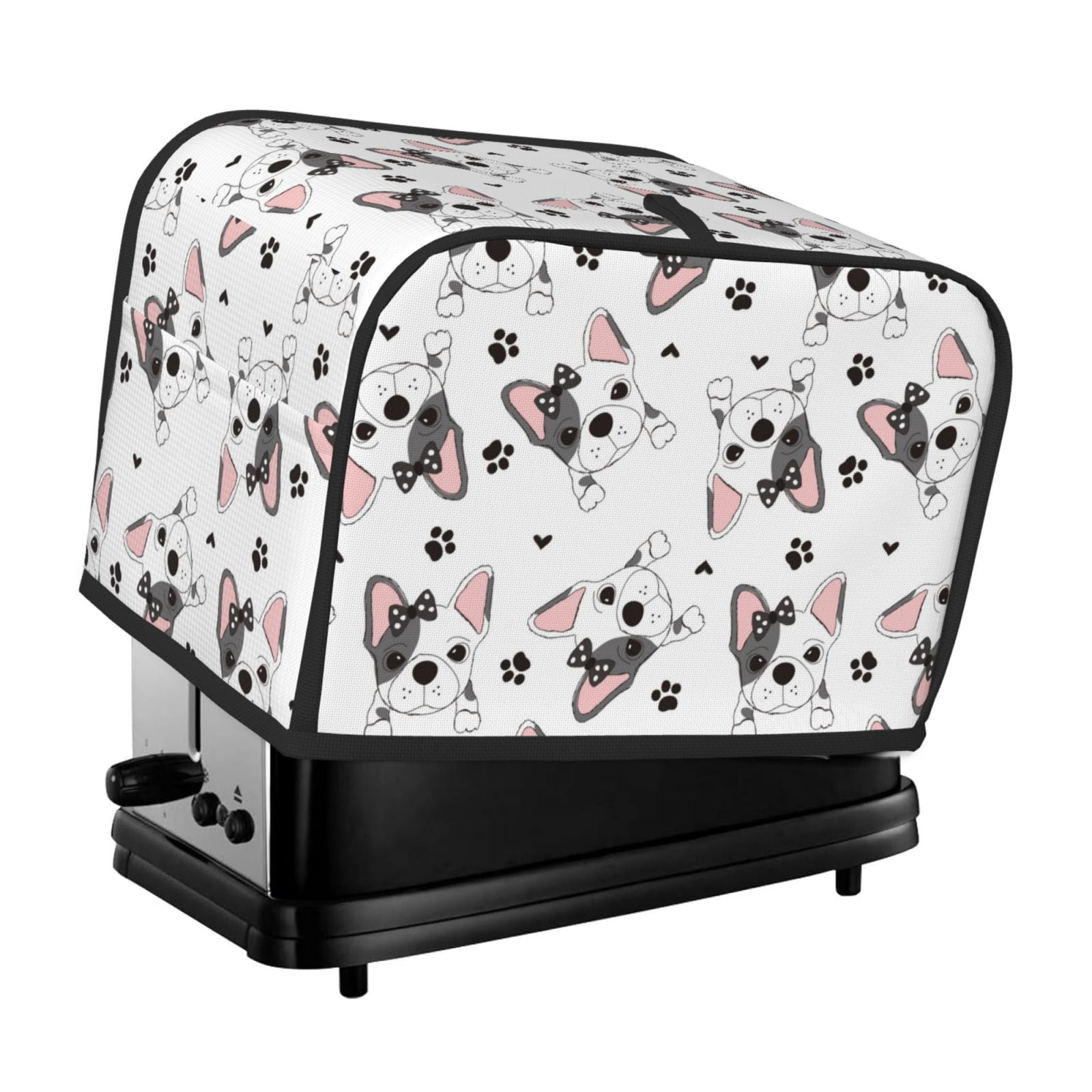 Toaster Cover 2 Slice, Cute French Bulldog with Bow Cute 2 slice ...