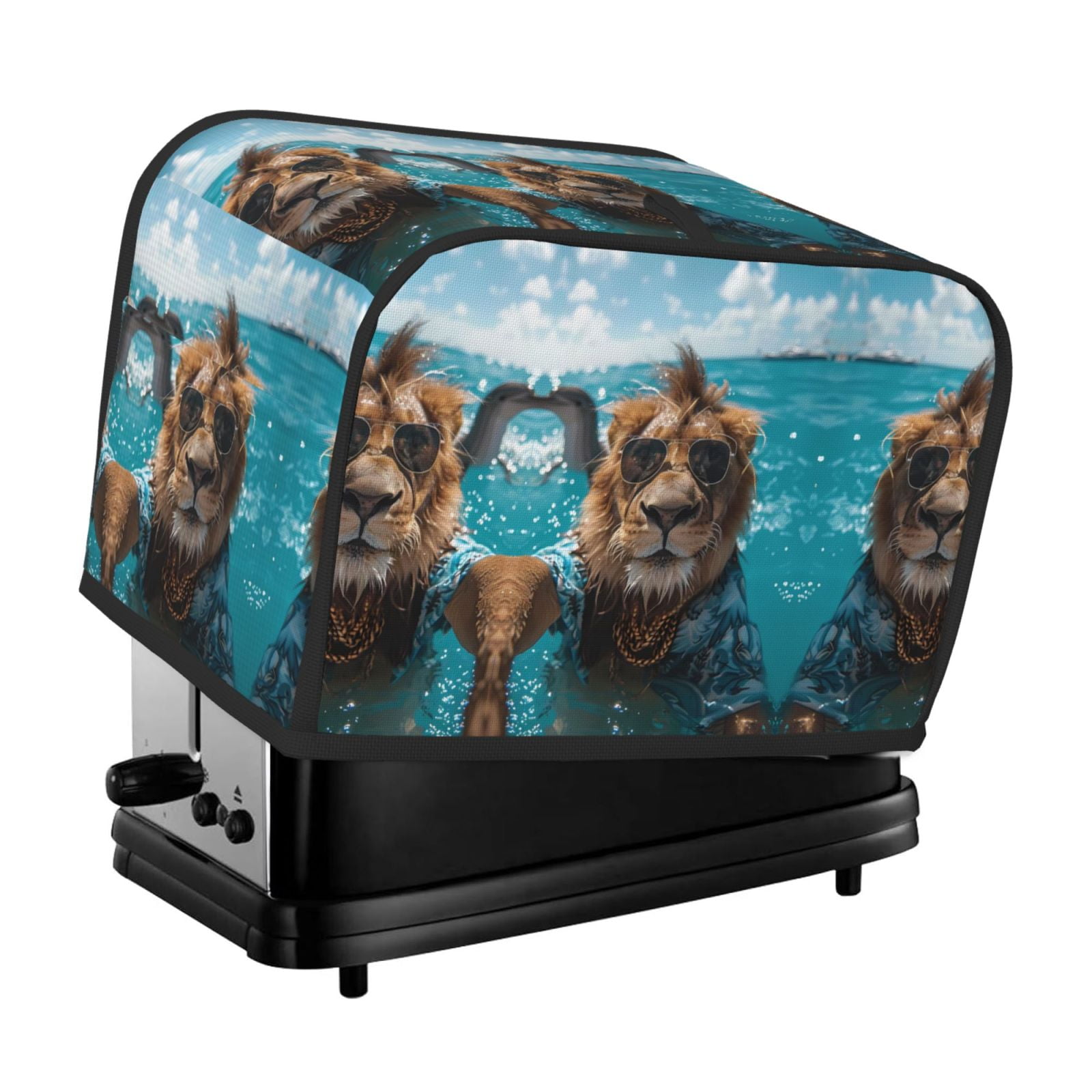 Toaster Cover 2 Slice - Hawaiian Swimming Lion Kitchen Bread Machine ...