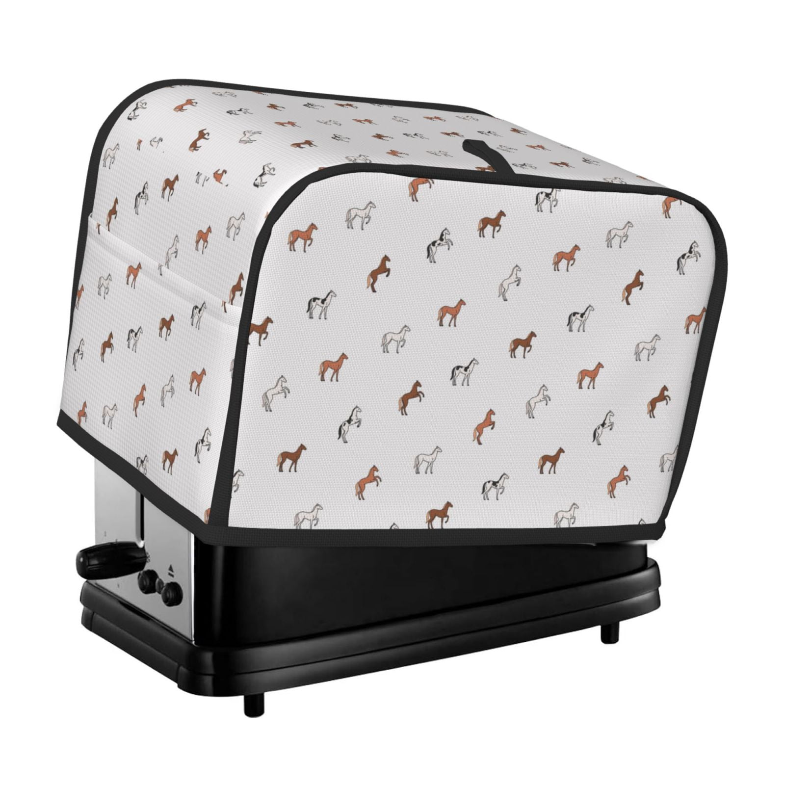 Toaster Cover 2 Slice - Minimalist Cute Horse Kitchen Bread Machine ...