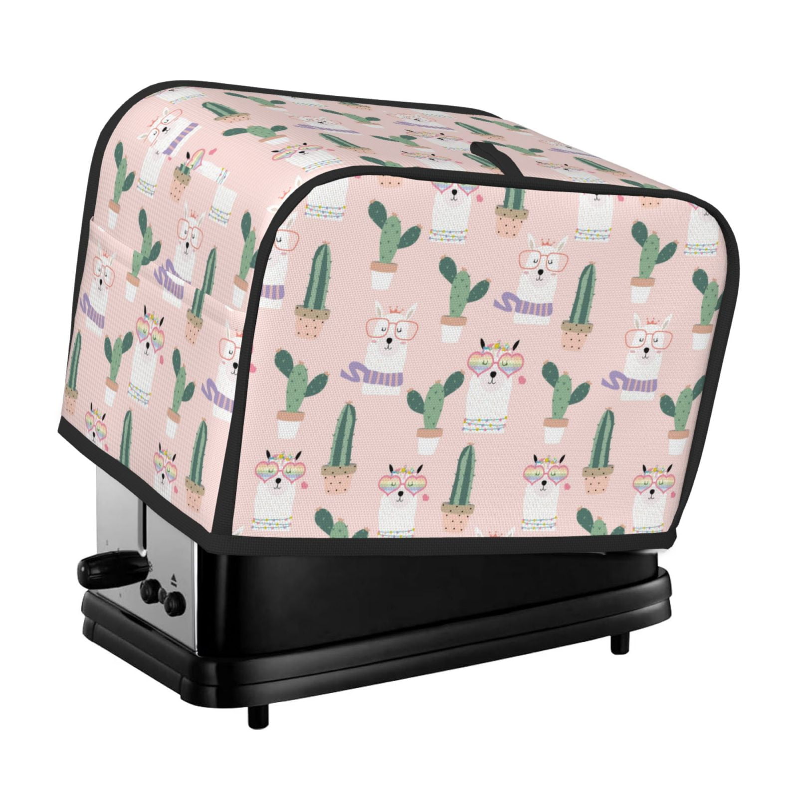 Toaster Cover 2 Slice - Pink cute glasses cactus funny Kitchen Bread ...