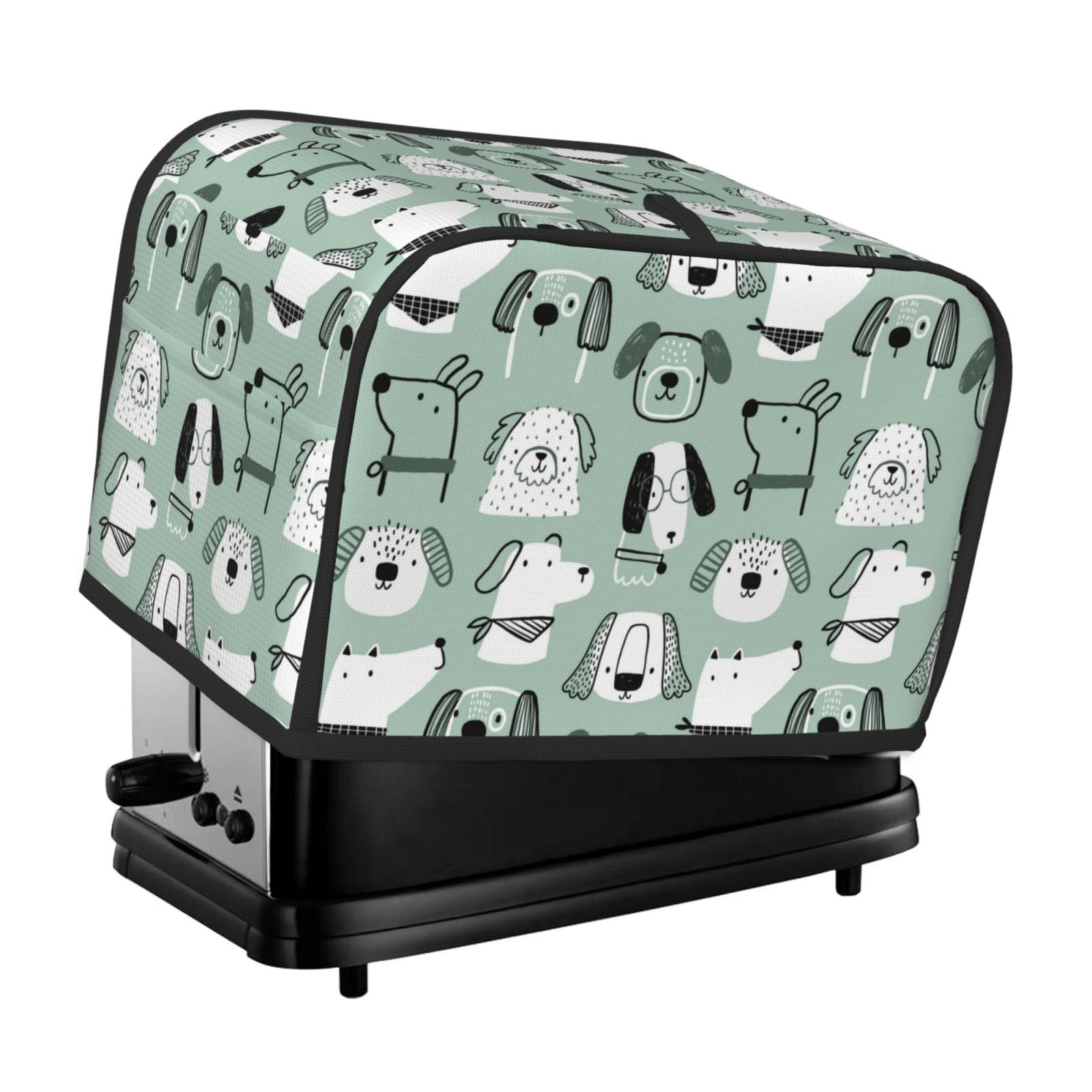 Toaster Cover 2 Slice, Puppy print A Cute 2 slice Toaster Oven Cover ...