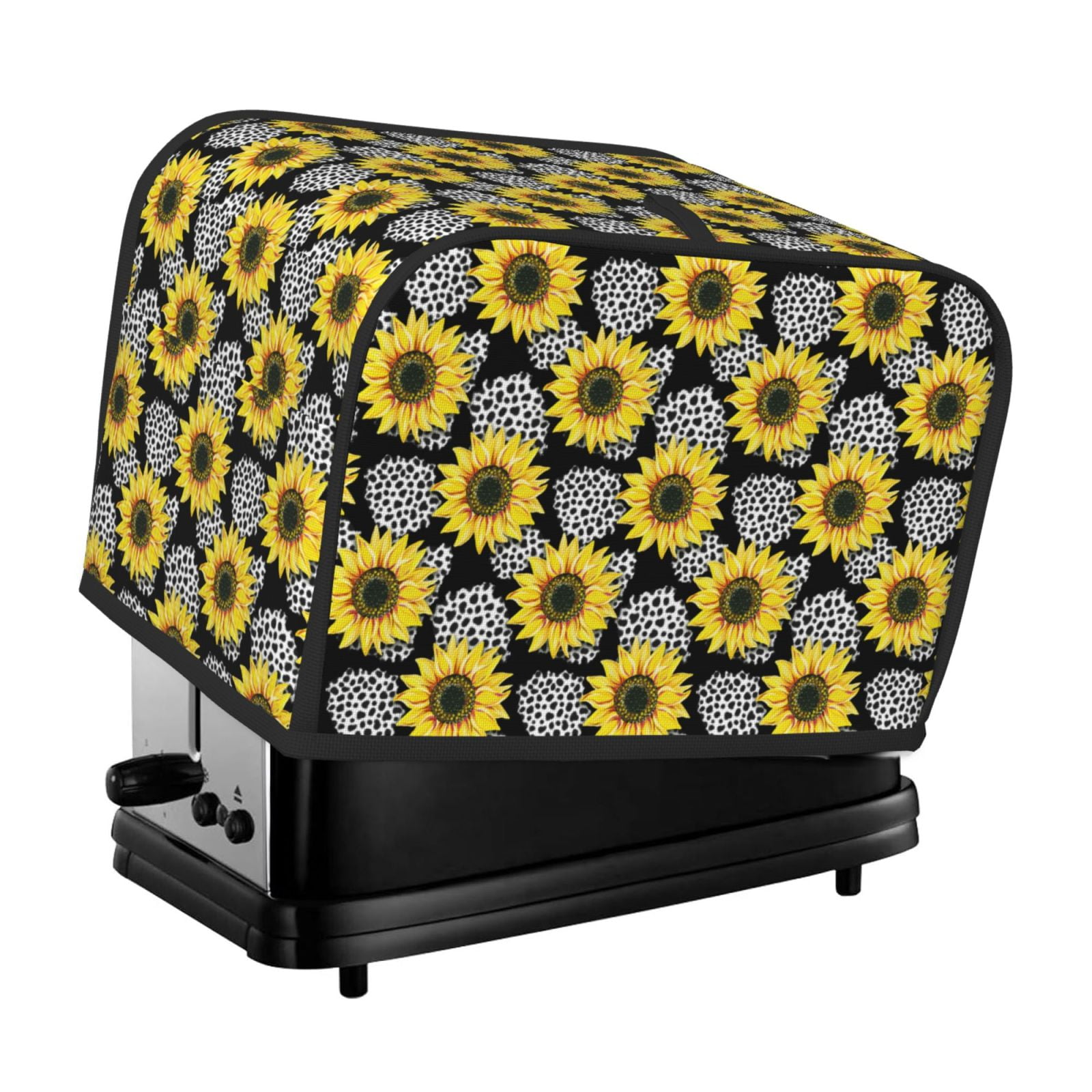 Toaster Cover 2 Slice, Sunflowers leopard black Cute 2 slice Toaster ...