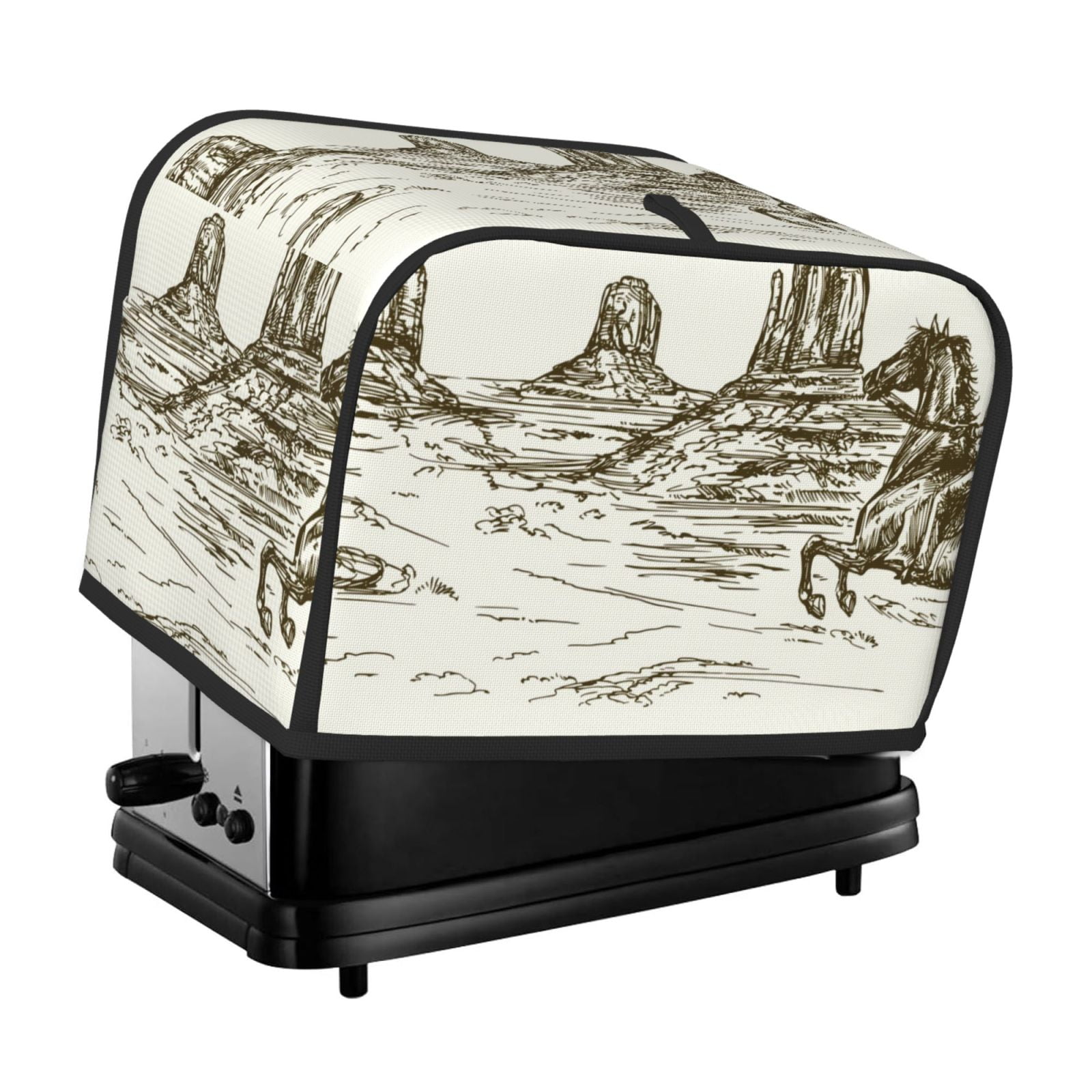 Toaster Cover 2 Slice, Wild West Desert With Cowboy Cute 2 slice ...