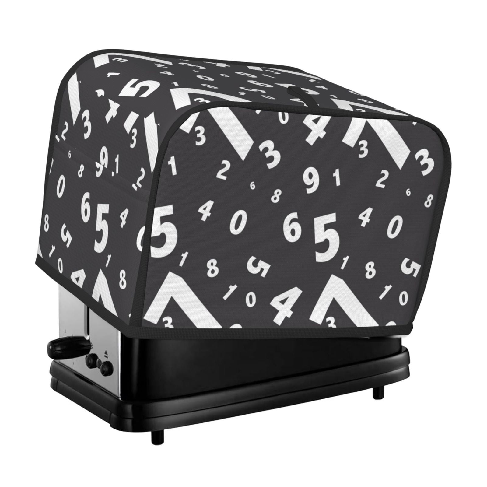 Toaster Cover 2 Slice, black math number Cute 2 slice Toaster Oven ...