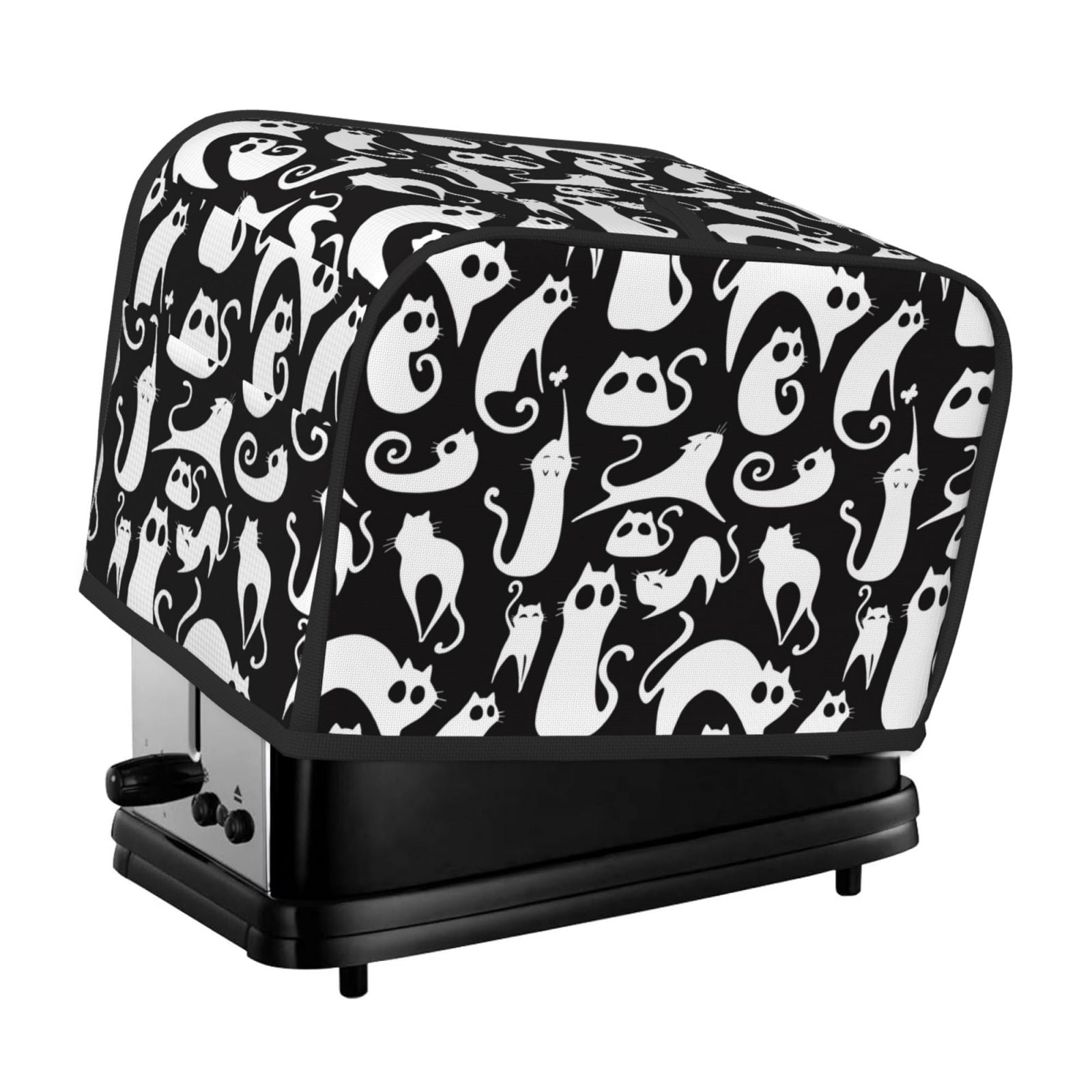 Toaster Covers 2 Slice, Abstract Cute Cat White Waterproof Bread ...