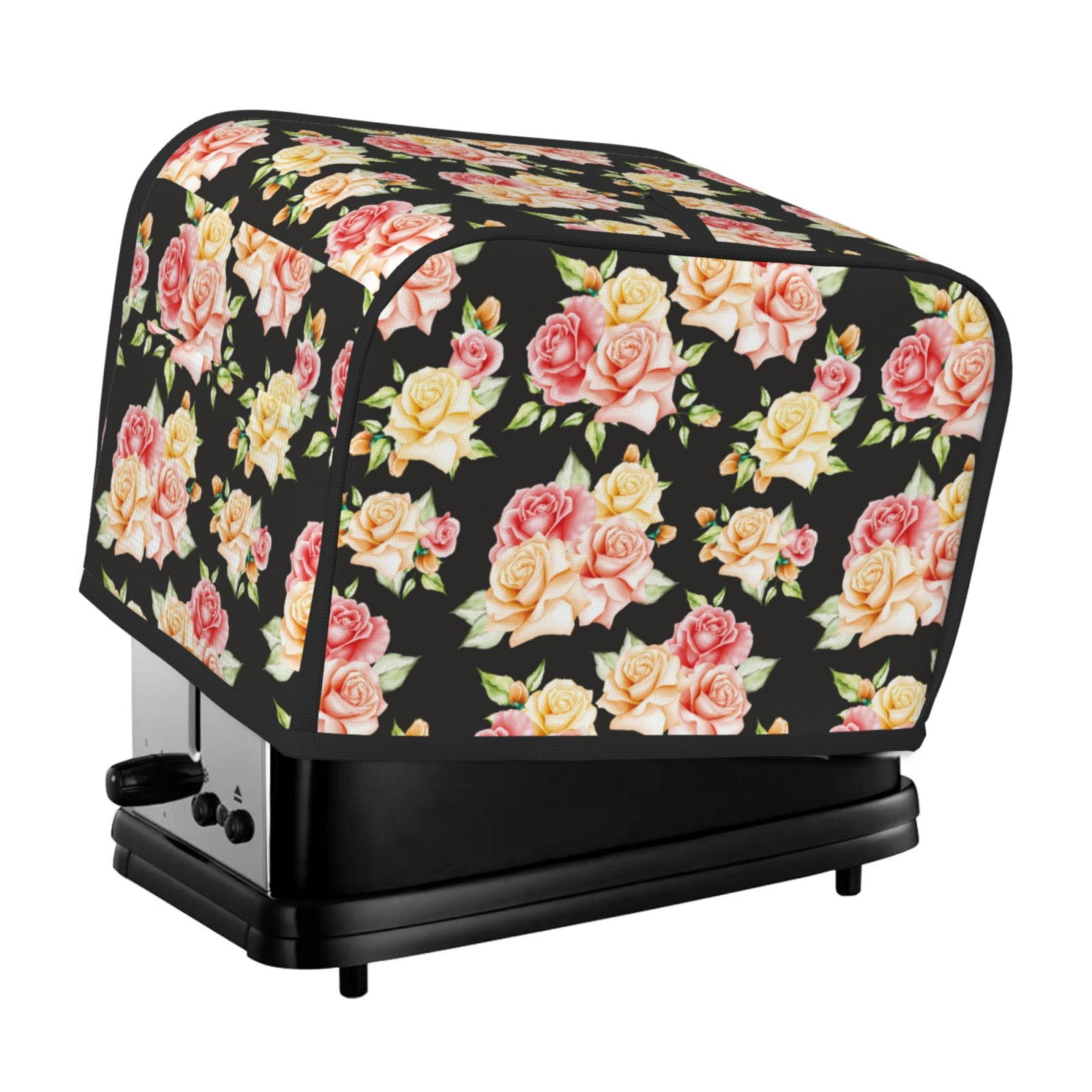 Toaster Covers 2 Slice, Apricot Pinkl Rose Flowers Waterproof Bread ...