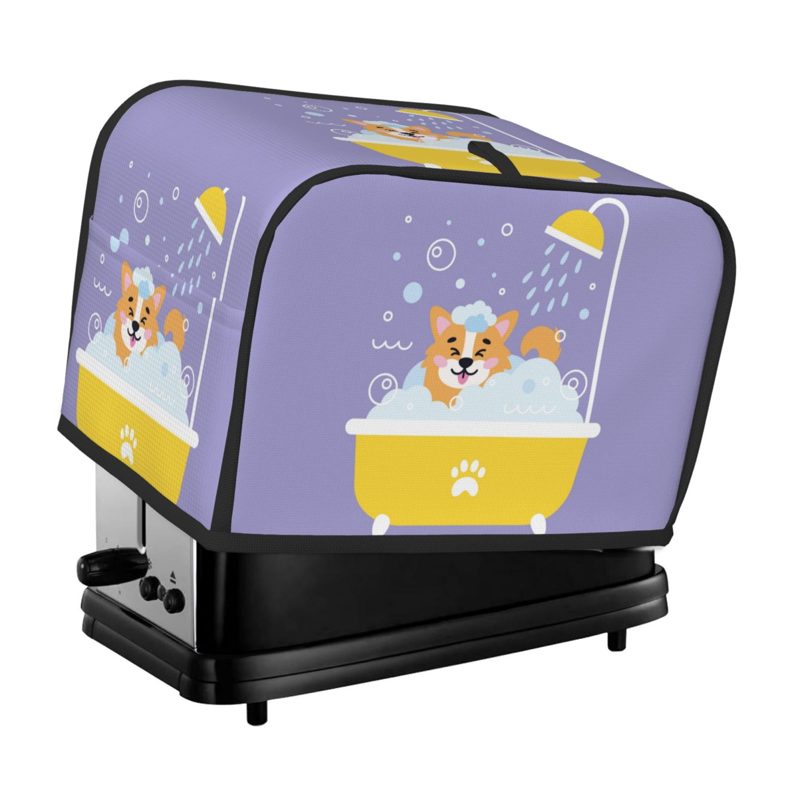Toaster Covers 2 Slice, Corgi Washing in Bathtub Waterproof Bread ...