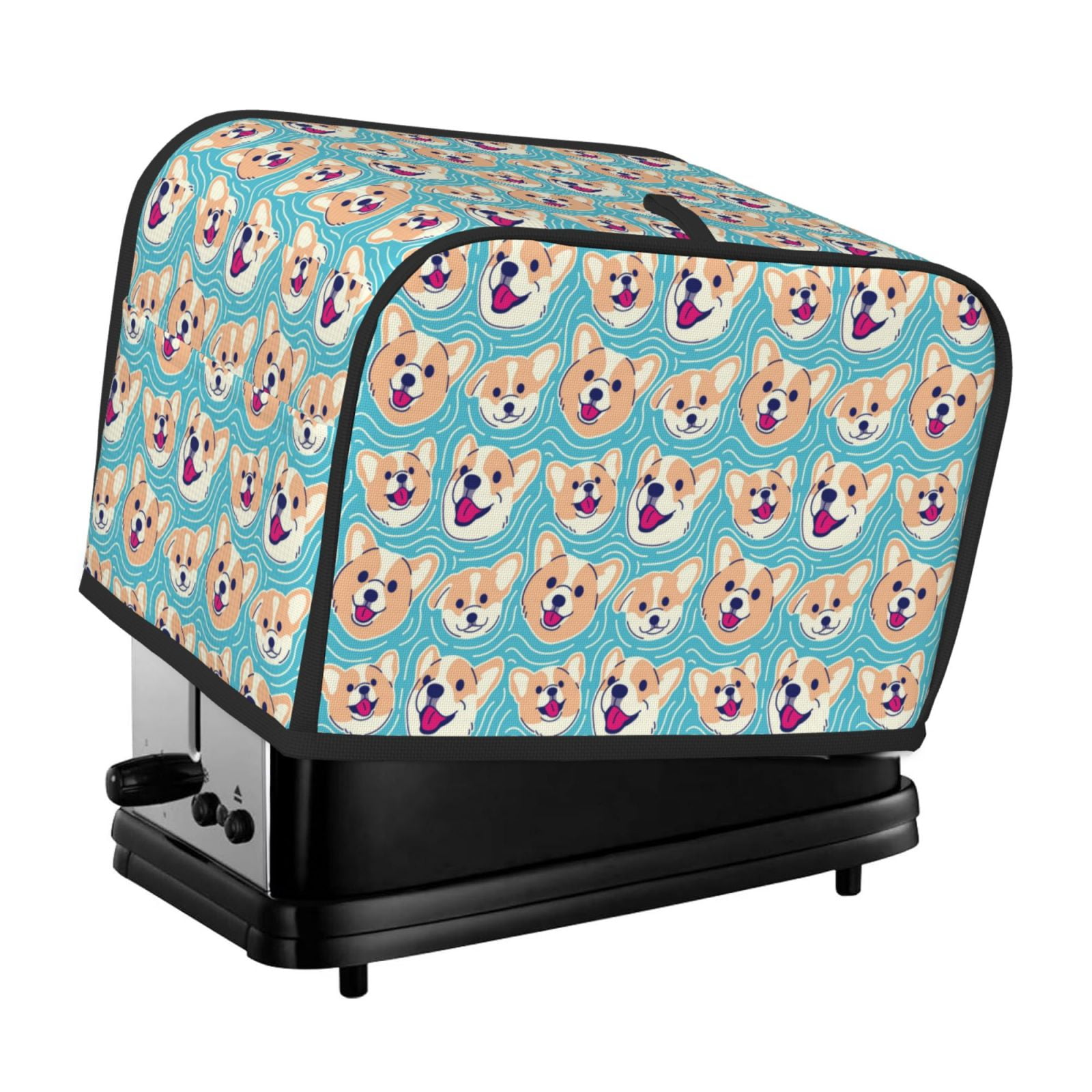 Toaster Covers 2 Slice, Cute Corgi Head Waterproof Bread Machine Cover ...