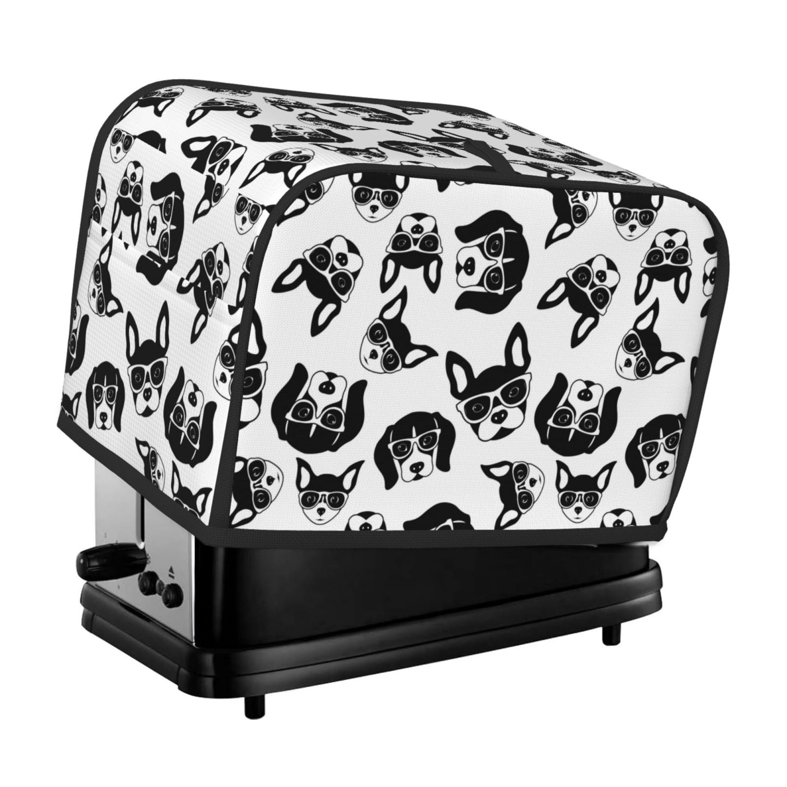Toaster Covers 2 Slice, Cute Dog Puppy black Waterproof Bread Machine ...