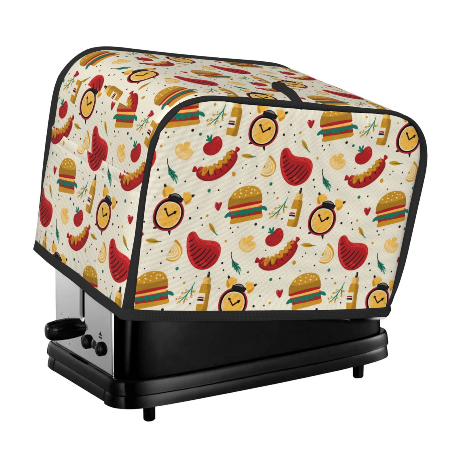 Toaster Covers 2 Slice, Cute Food Beef Onions Mushrooms Waterproof ...