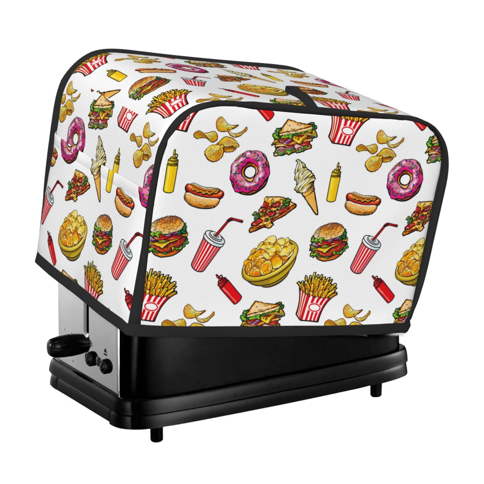 Toaster Covers 2 Slice, Cute Food Ketchup Potato Chips Waterproof Bread ...