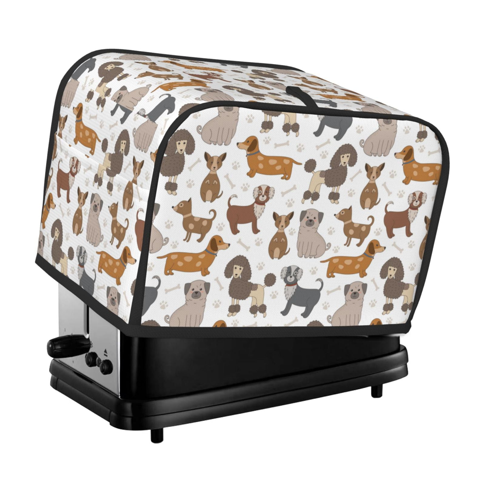 Toaster Covers 2 Slice, Cute Footprints Dog Waterproof Bread Machine ...